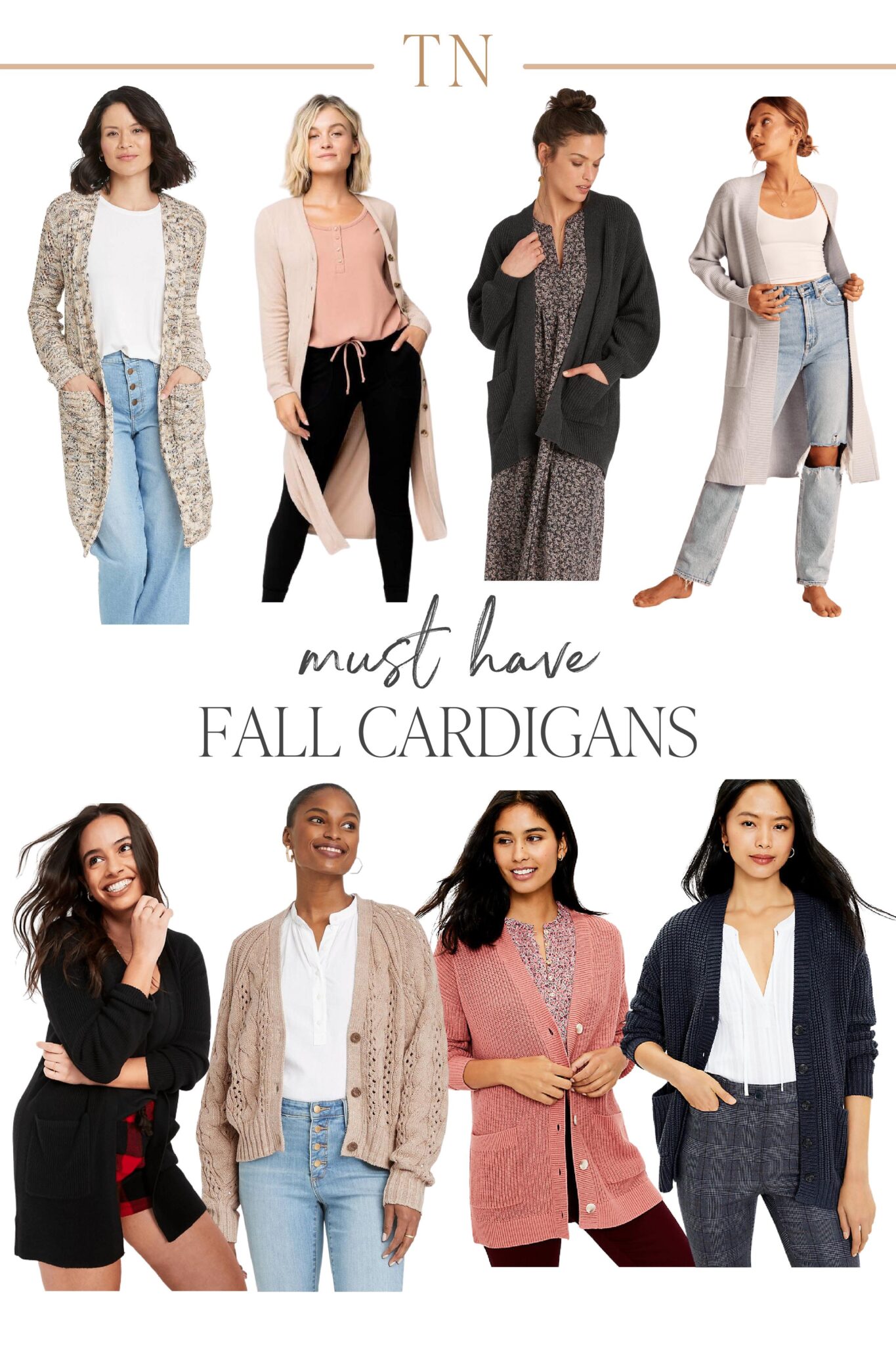 1 Cardigan Styled 5 Different Ways - Fall Fashion - Taryn Newton